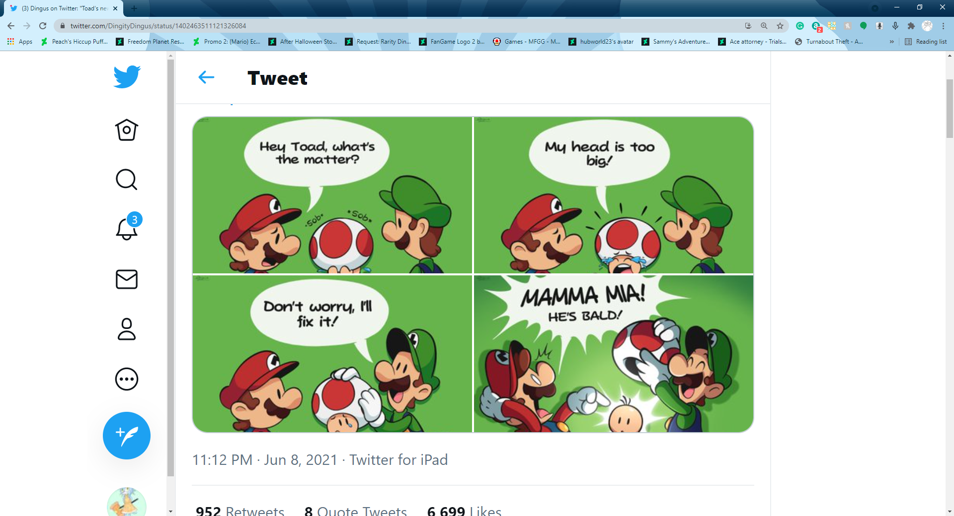 Toad's Bald! (A Super Mario Bros. Comic Dub) | Casting Call Club