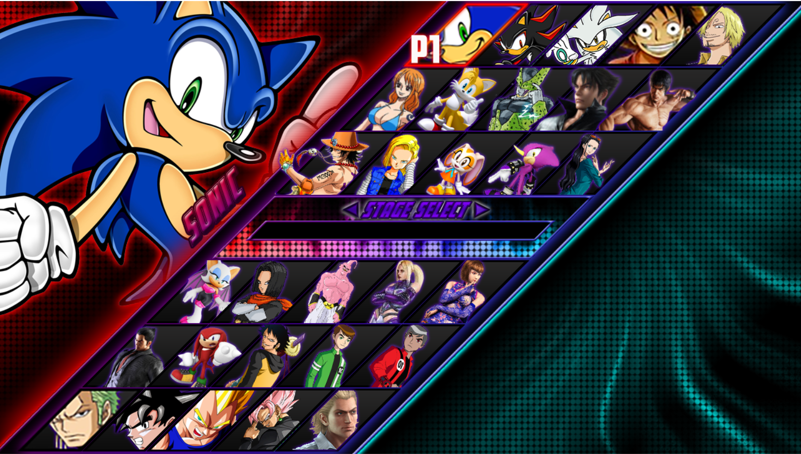 Dragon Ball x Tekken X Sonic X One Piece [Mugen Video Game] | Casting ...