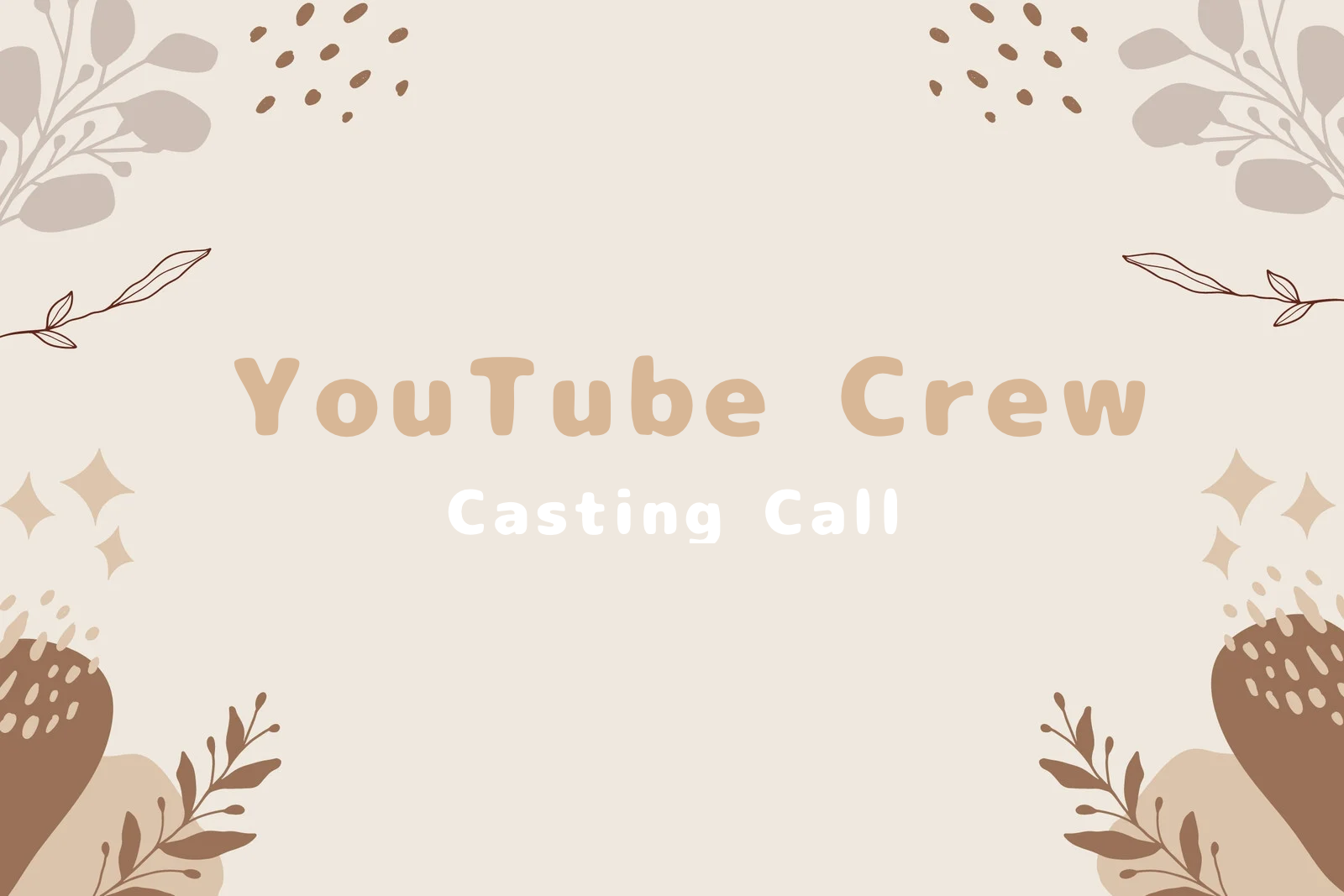 YouTube crew ?? | Casting Call Club